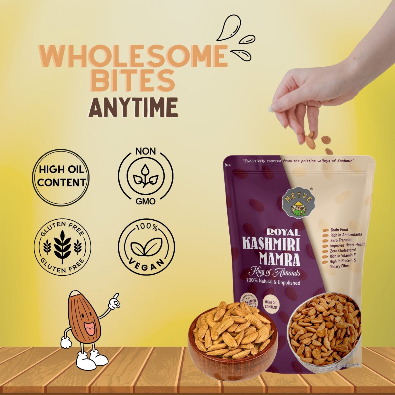 Kashmiri Mamra Almonds | Raw, Fresh & Handpicked | Rich in Omega-3 ...