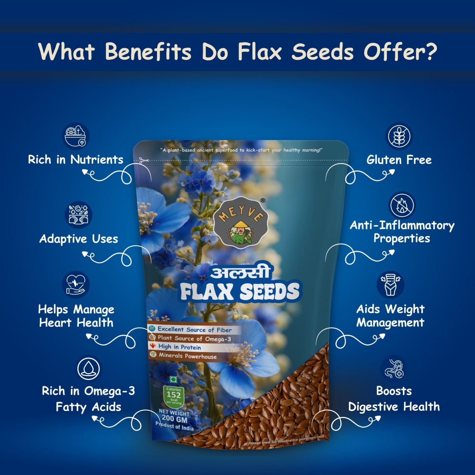 Raw & Natural Flax Seeds | Rich in Omega-3 Fatty Acids, Proteins ...