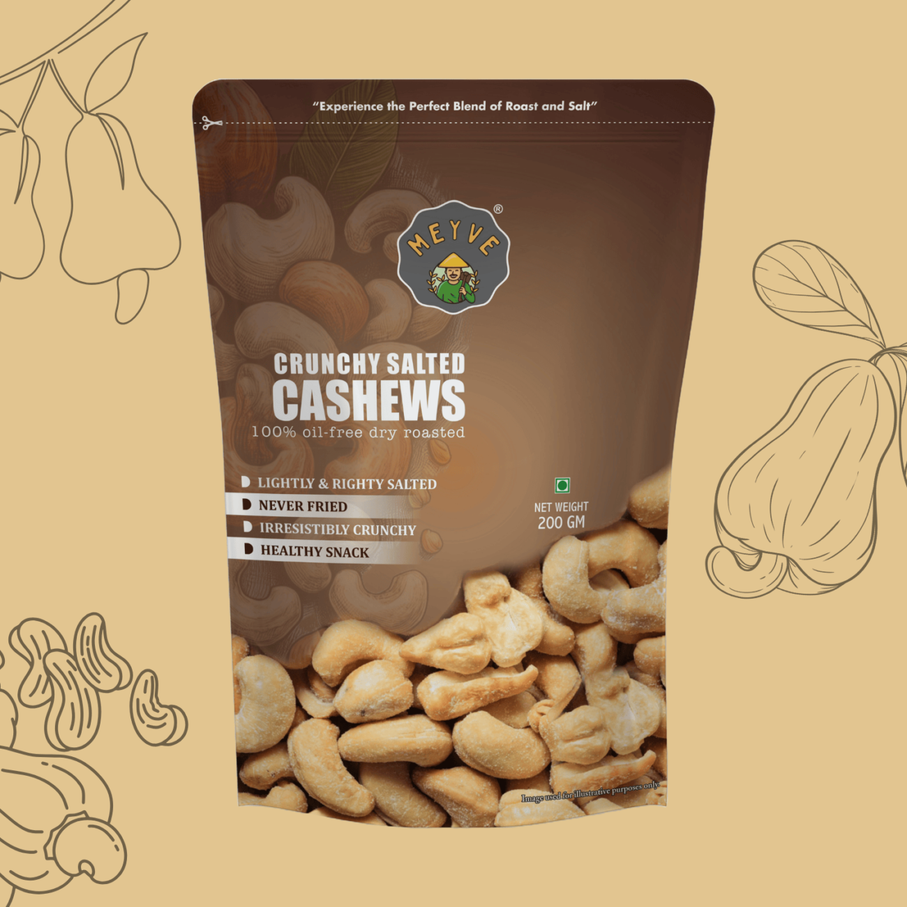 Crunchy Salted Cashews | Himalayan Pink Salt | Oil Free Oven Roasted ...