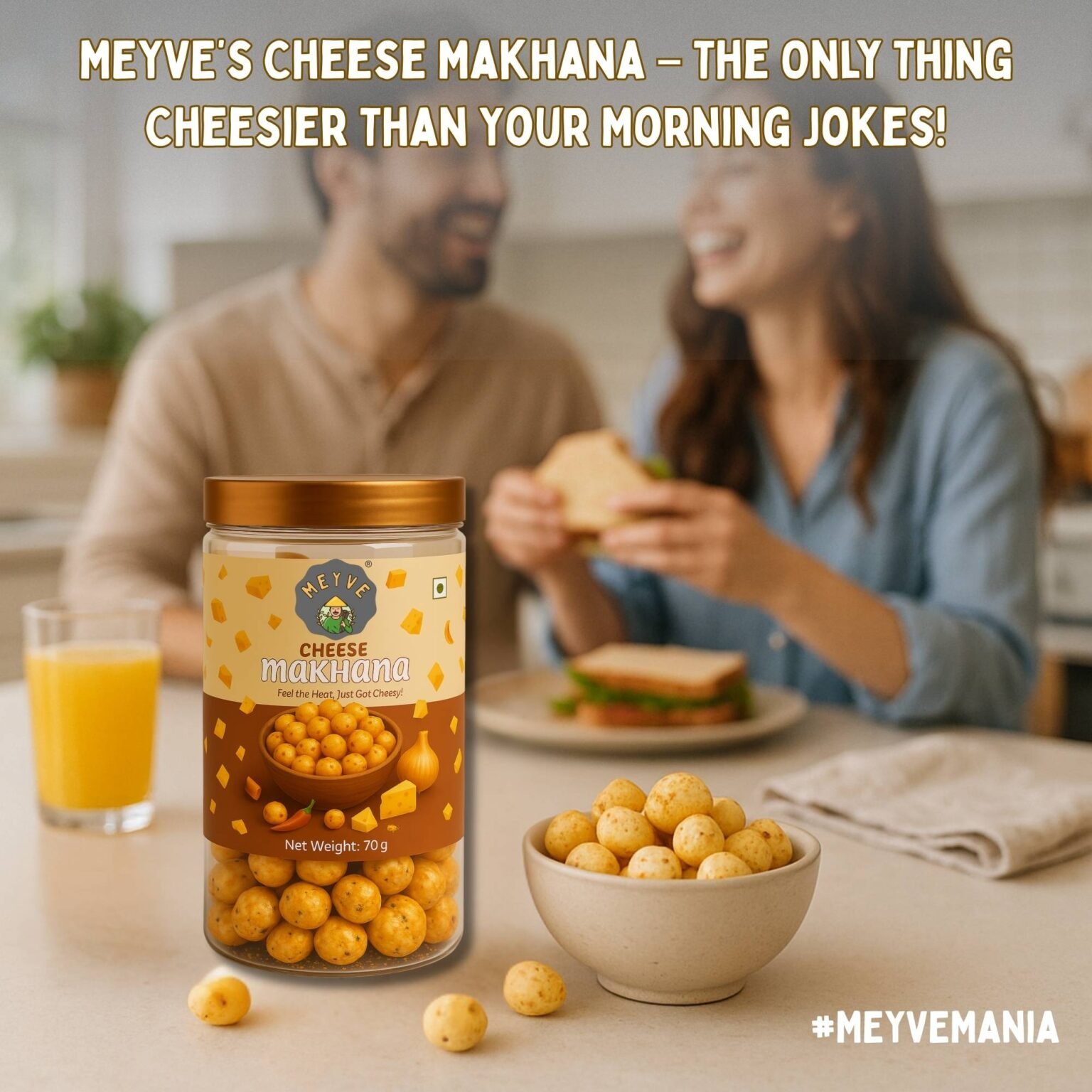 Cheese Makhana | No Palm Oil | No Trans Fat | No Cholesterol | Roasted ...