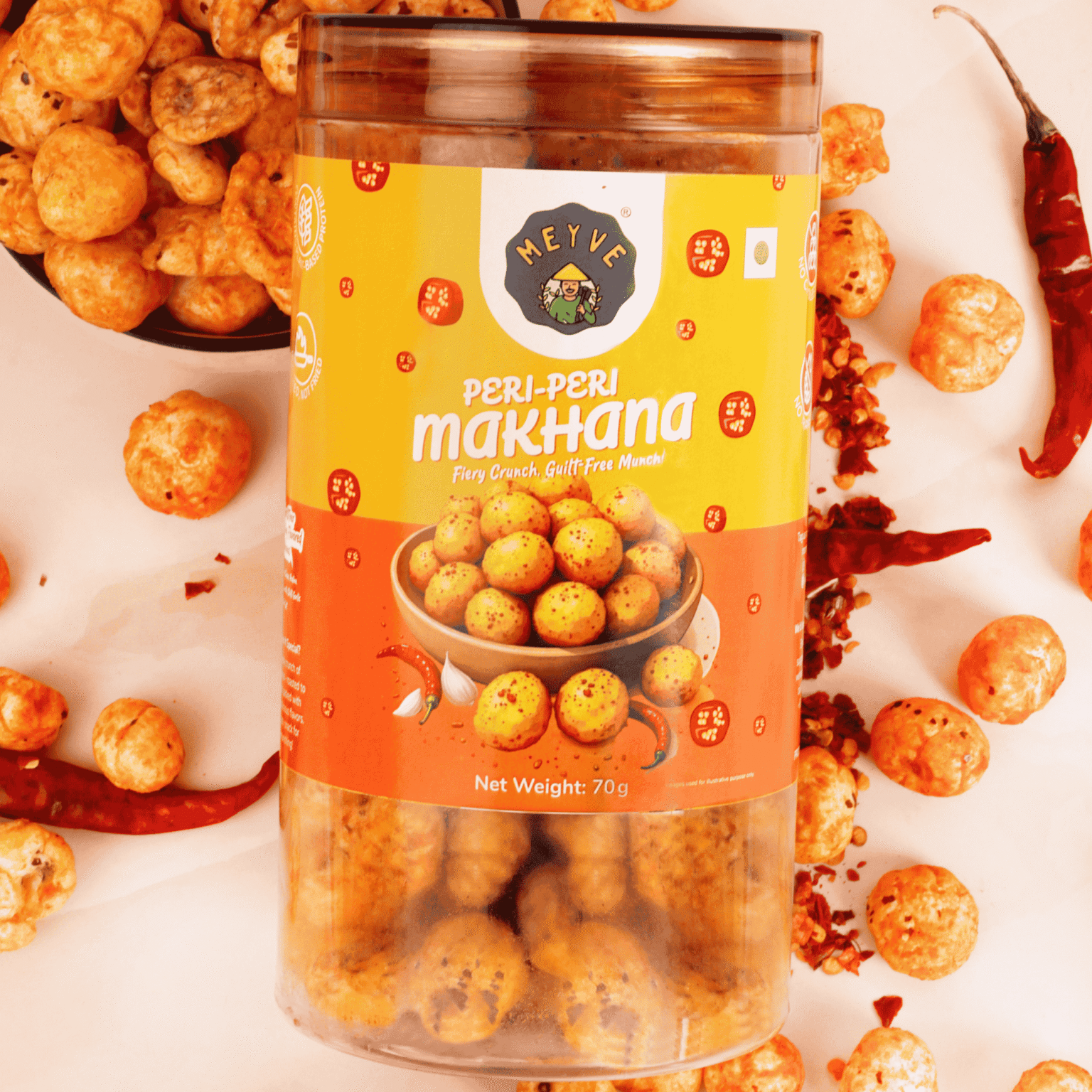 Peri Peri Makhana | No Palm Oil | No Trans Fat | No Cholesterol ...