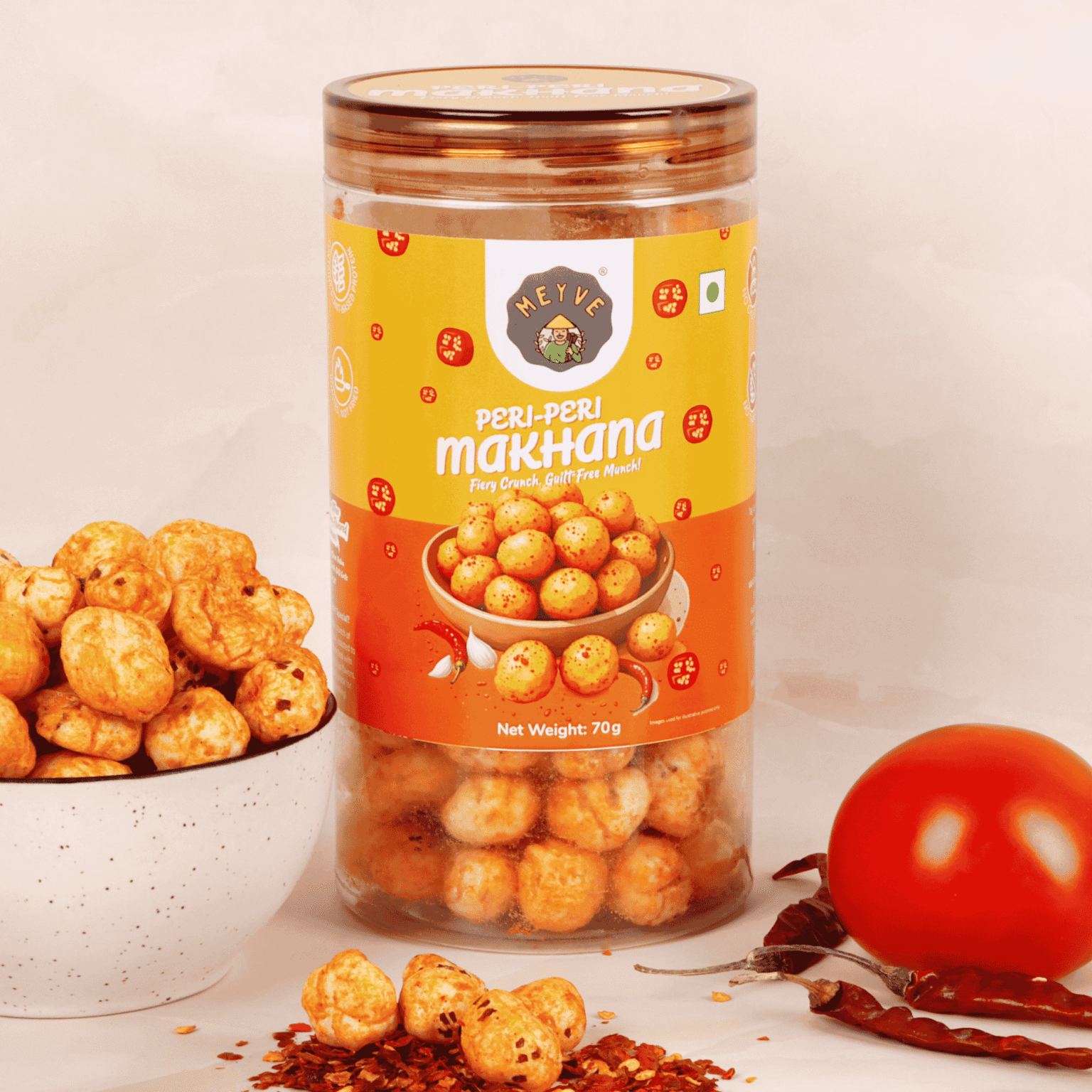 Peri Peri Makhana | No Palm Oil | No Trans Fat | No Cholesterol ...