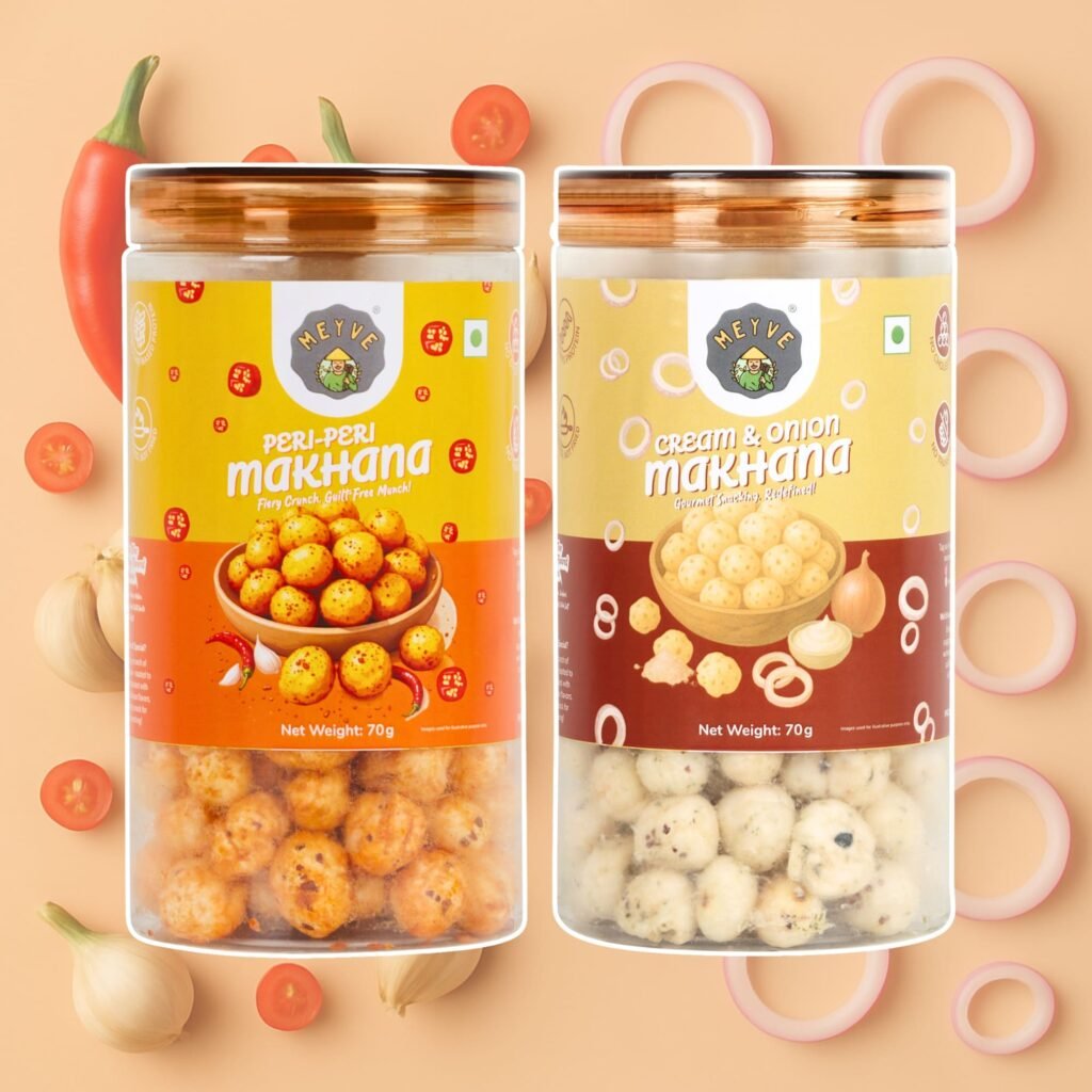 Peri Peri & Cream Onion Makhana Combo | No Palm Oil | Rich in Protein ...